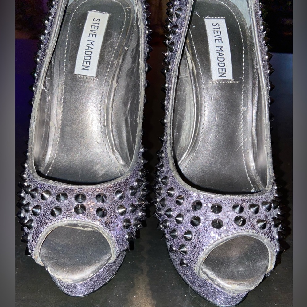 Steve Madden Spiky Platform Stiletto Heels - Gem